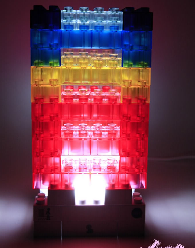 USB Diy Building Block Style Touch Sensor Desk Lamp - FeelGift