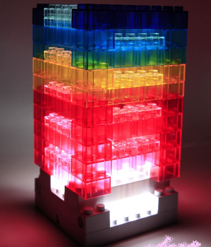 USB Diy Building Block Style Touch Sensor Desk Lamp - FeelGift