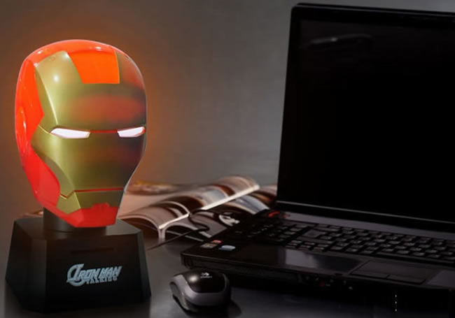 Talking Iron Man Mask LED Night Light With Piggy Bank - FeelGift