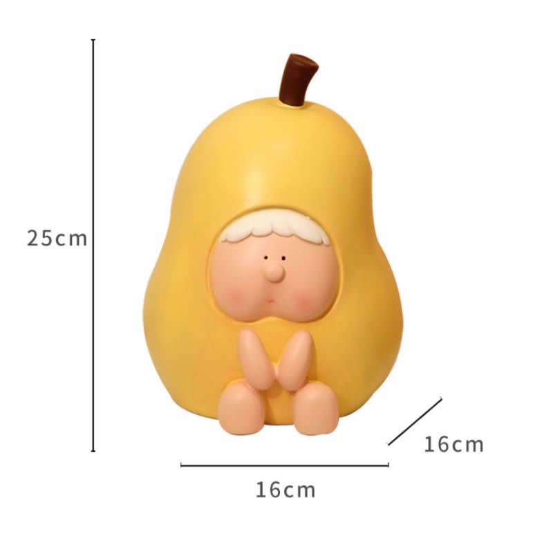 Fun Apple Pear Fruit Boy Piggy Bank,Cartoon Decorative Ornaments ...